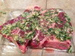 Grilled Bison T-Bone Steaks with Balsamic-Rosemary Steak Sauce