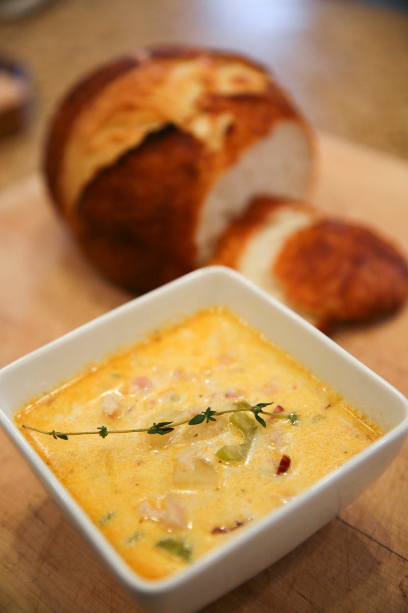 New England Clam Chowder with Razor Clams